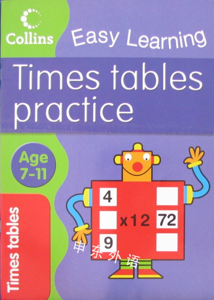 Collins Easy Learning Age 7 11times Tables Practice教育相关儿童图书进口图书进口书